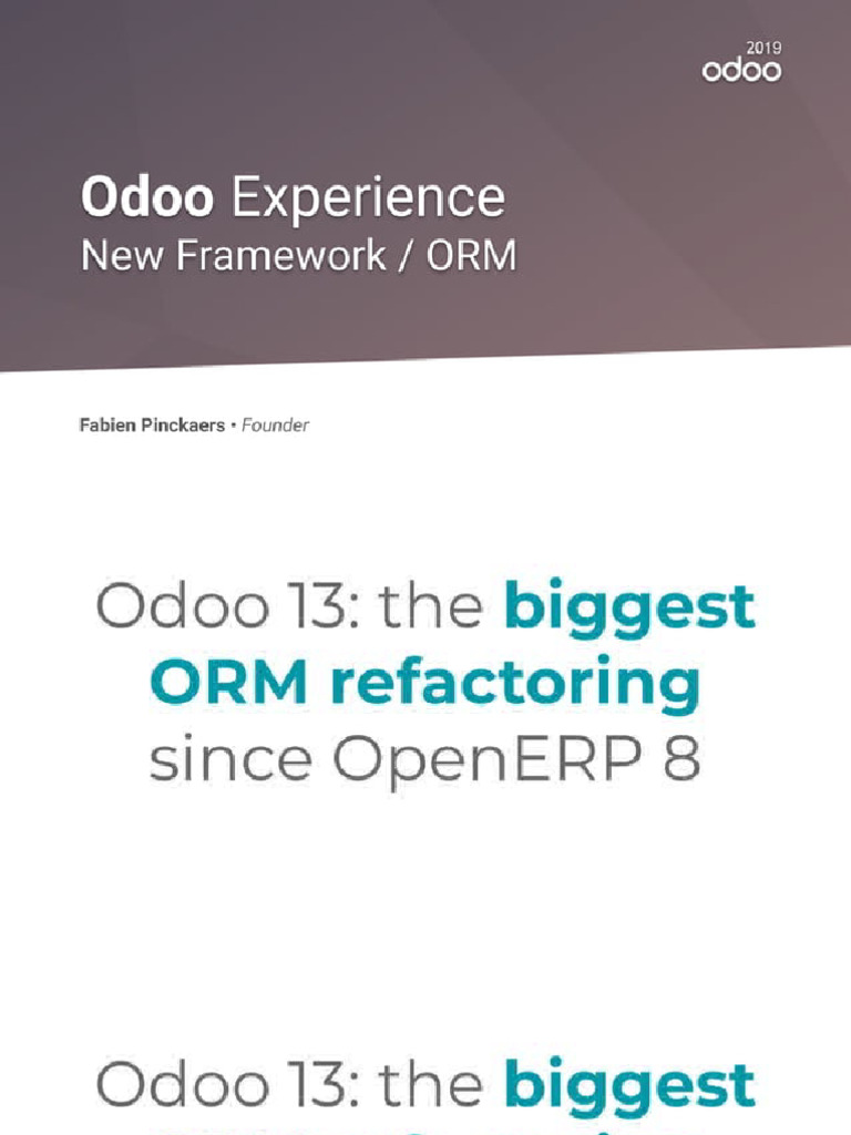 Odoo ORM | PDF