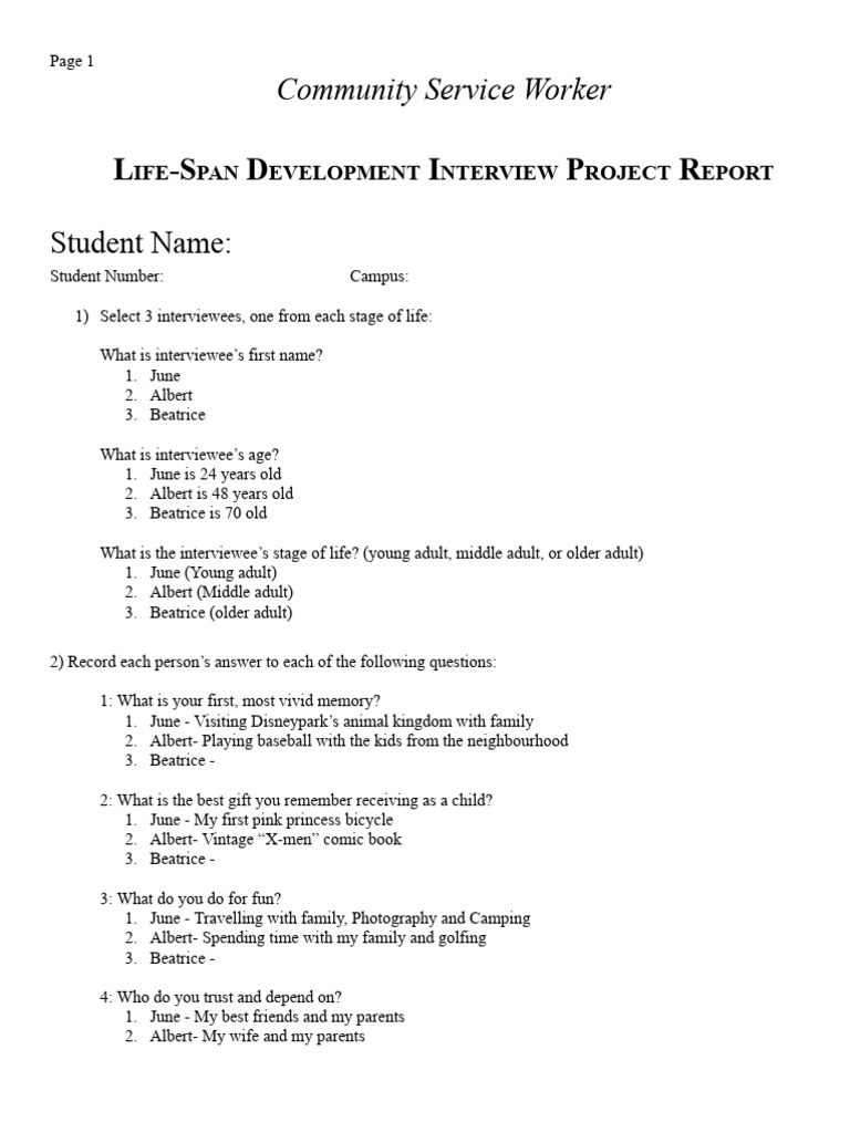 Interview Project Report Worsheet - New.docx | PDF Interview Project Report Worsheet - New.docx | PDF