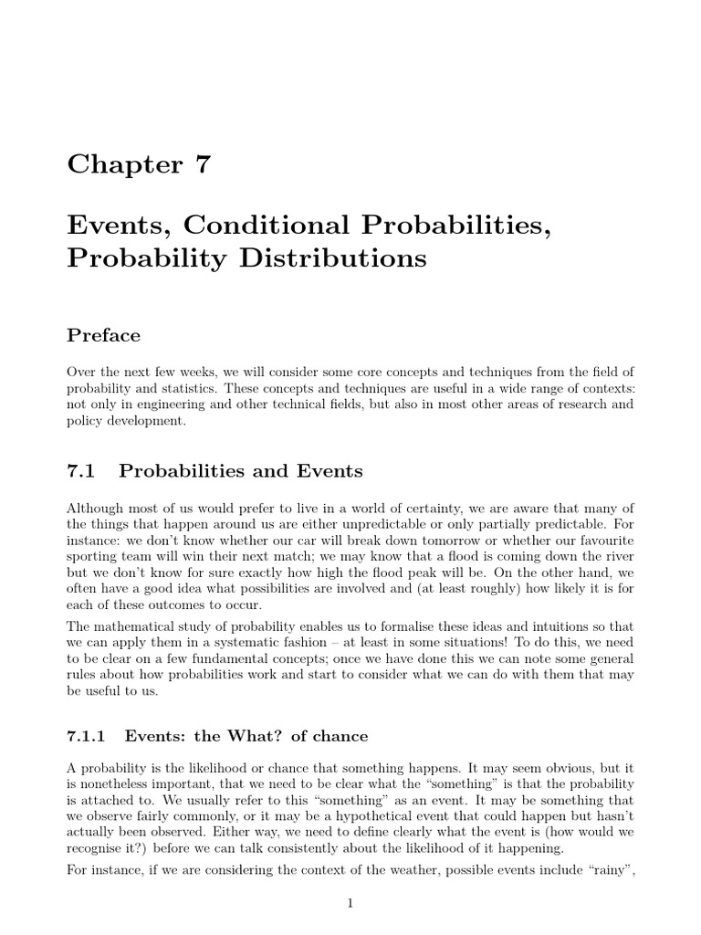 MZB127 Topic 7 Lecture Notes (Unannotated Version) | PDF | Probability ...