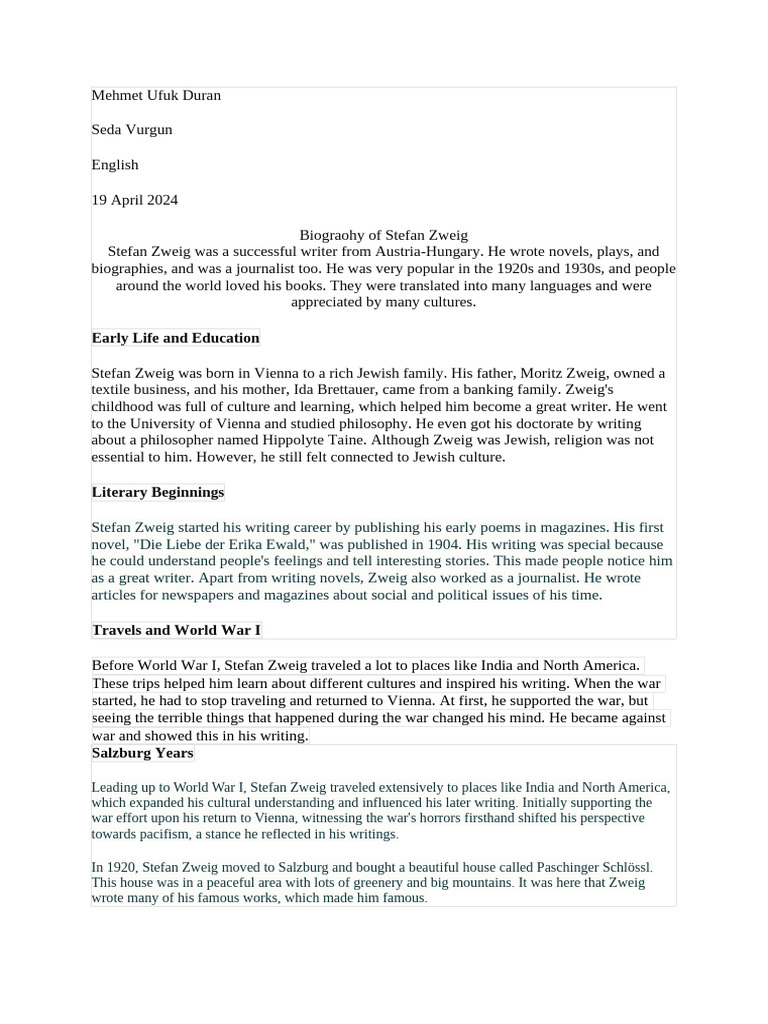 Stefan Zweig Longer Version 4 | PDF | Stefan Zweig