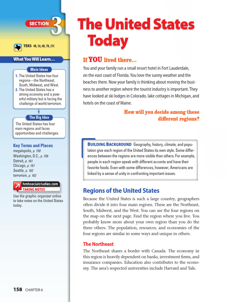 Geography- Chapter 6 Section 3 Reading | PDF | Midwestern United States ...