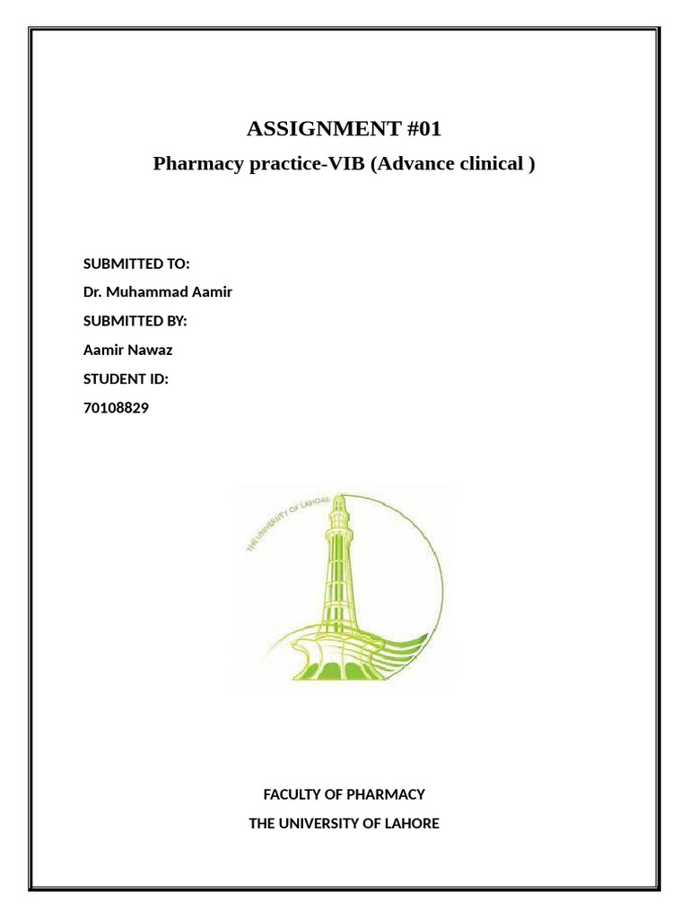 Assignment #01 | PDF | Clinical Medicine | Diseases And Disorders