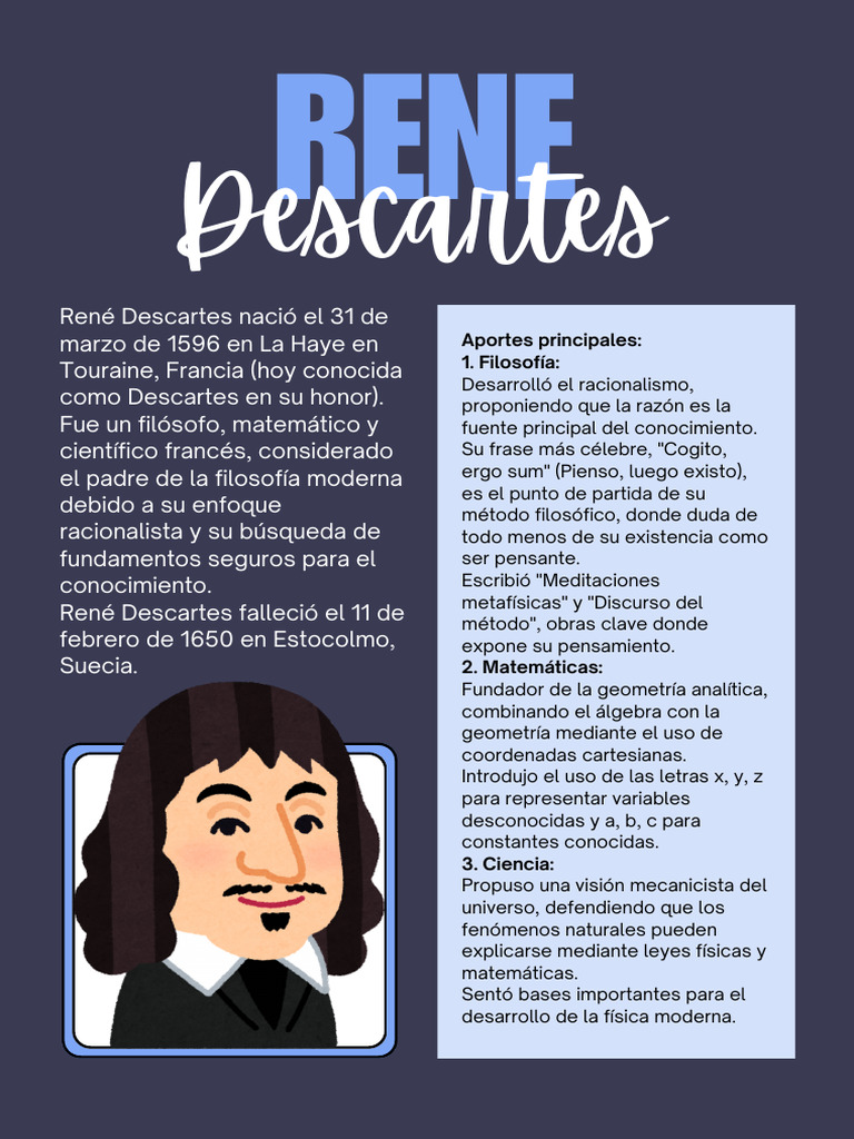Biografía - René Descartes | PDF