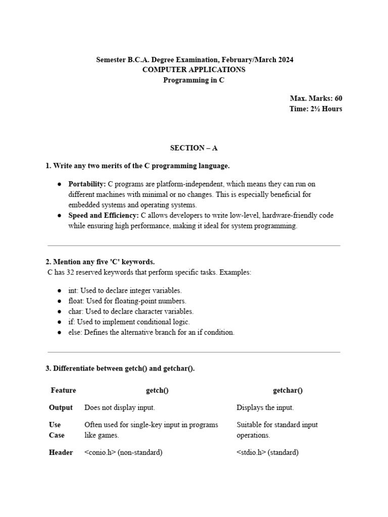 C QPA - 2024 | PDF | Integer (Computer Science) | Computer Program