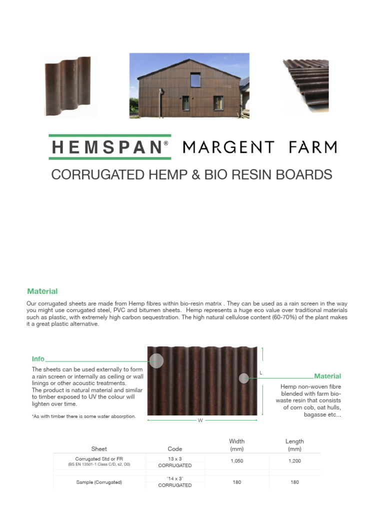 Hemspan®-Bio-Cladding- | PDF | Wall | Hemp