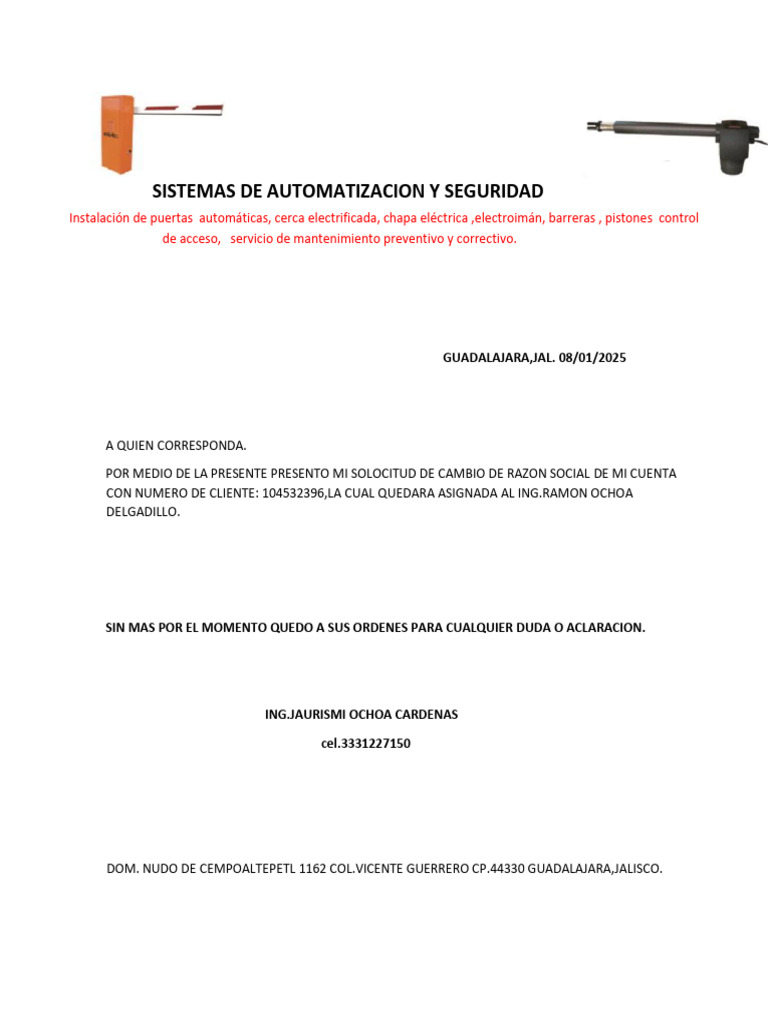 carta de syscom | PDF