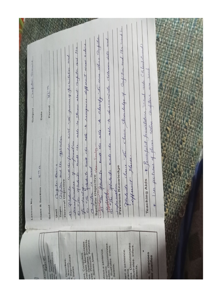 Ankit Computer Lesson Plan | PDF