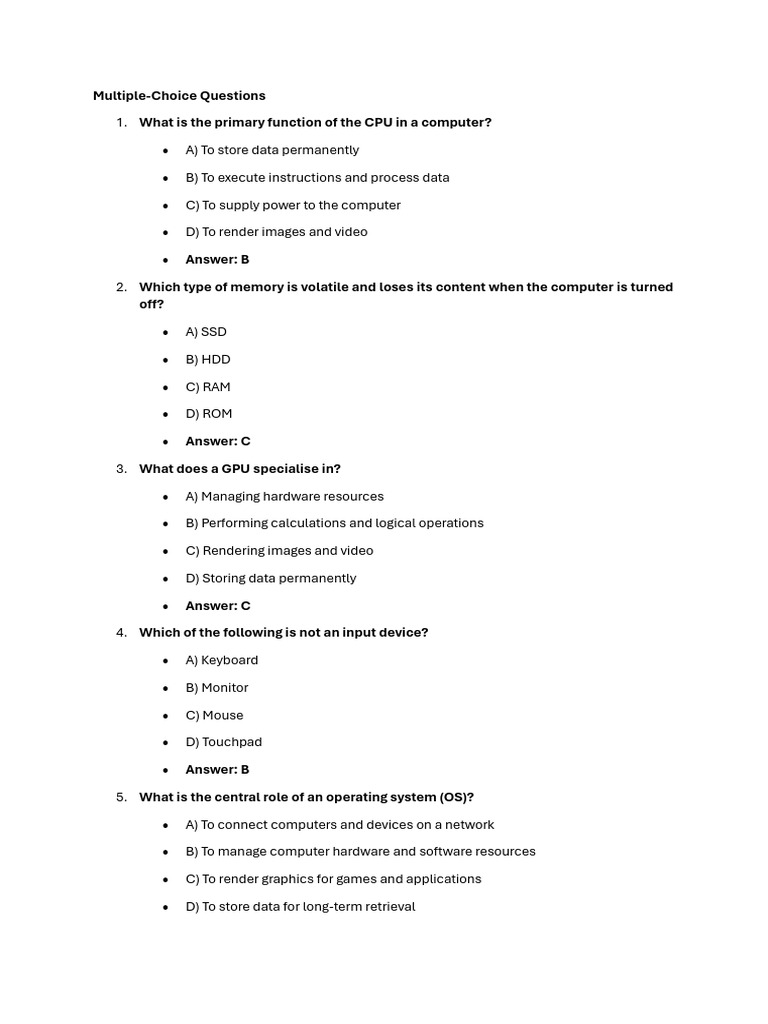 Chapter 2 Test - Memo | PDF | Computer Hardware | Computer Data Storage Chapter 2 Test - Memo | PDF | Computer Hardware | Computer Data Storage