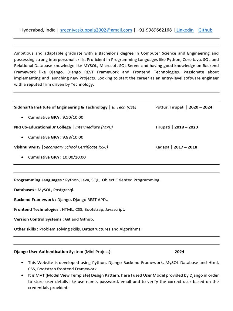 SREENIVASULU_UPDATED | PDF | Websites | Databases