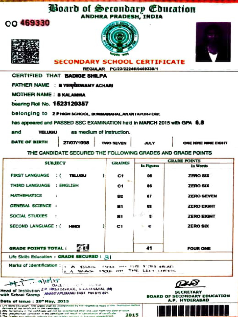 10th Manju | PDF | Qualifications | Student Assessment And Evaluation