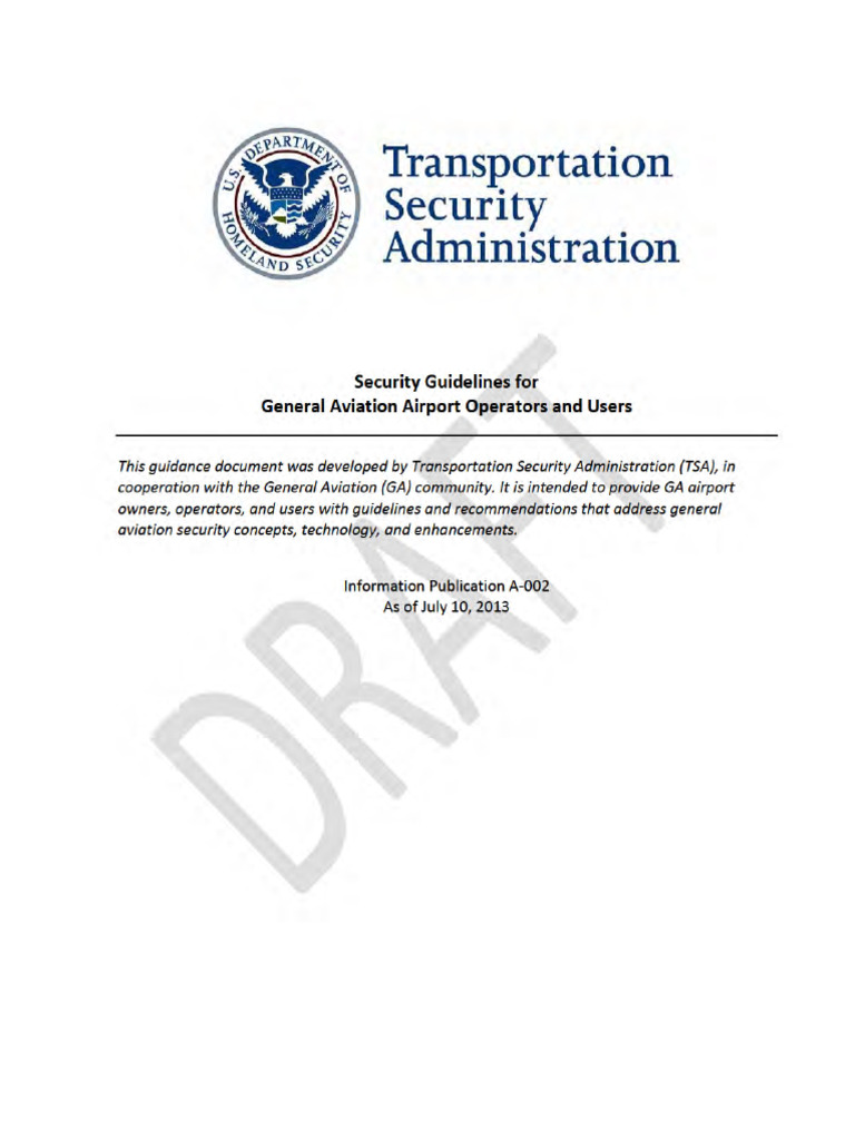 TSA 2011 0008 0026 - Attachment - 1 | PDF | Transportation Security Administration | Airport