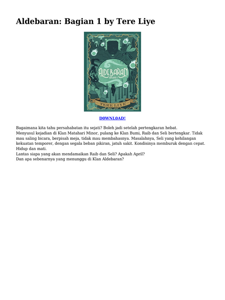 Aldebaran - Bagian 1 by Tere Liye | PDF