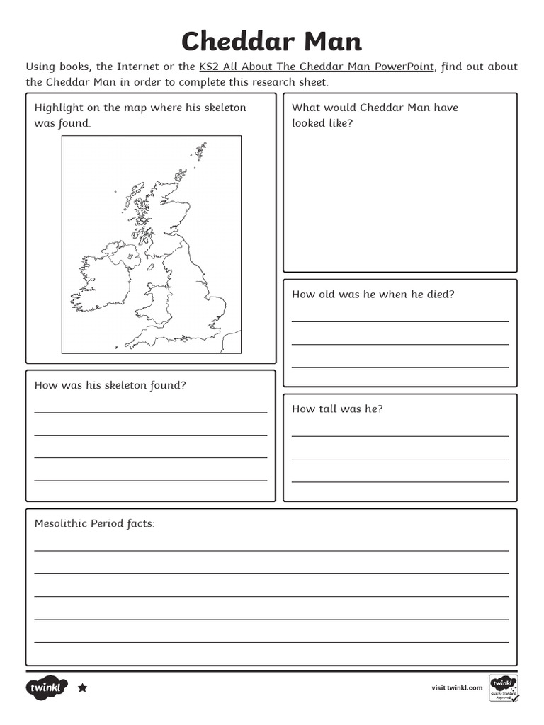 Cheddar Man Research Activity - Ver - 2 | PDF | Stone Age