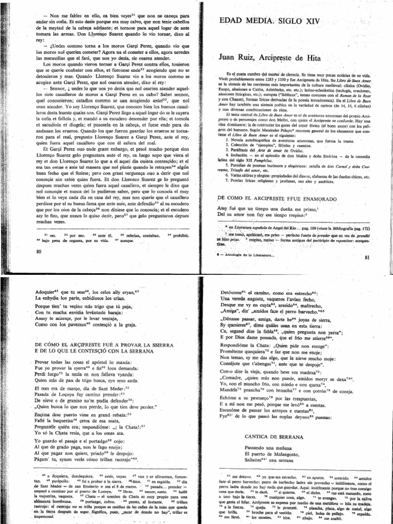 Arcipreste de Hita, Libro de Buen Amor | PDF