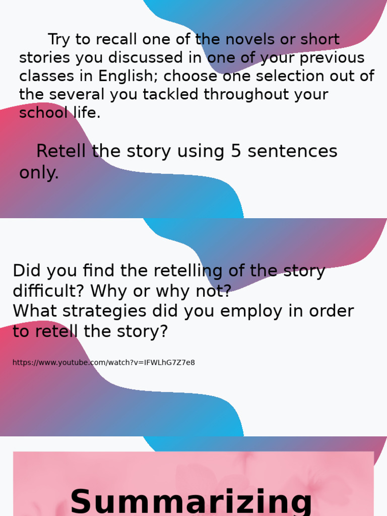 Lesson 3 Summarizing Techniques | PDF
