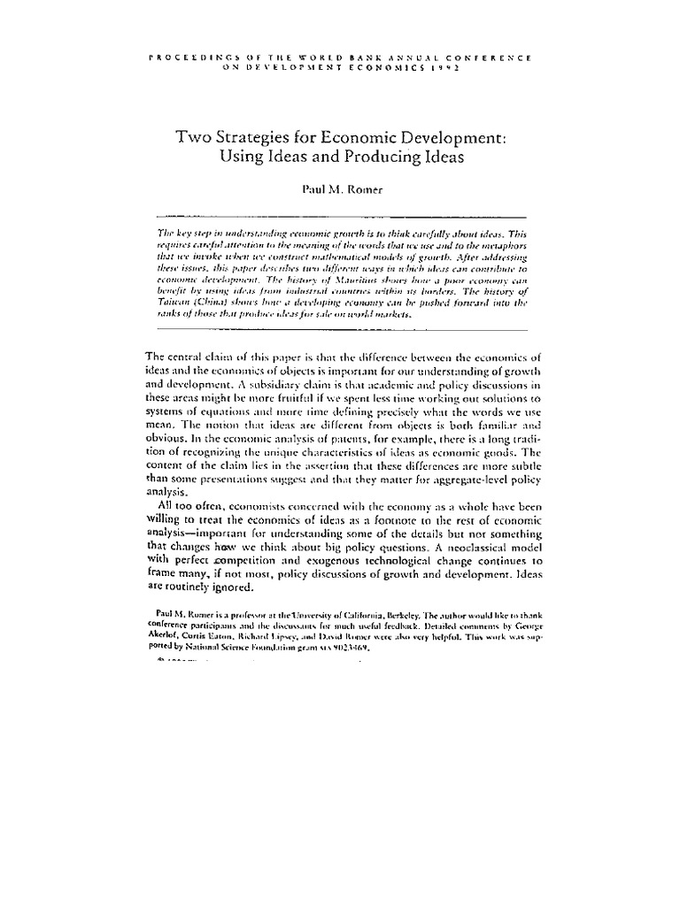 Romer 1992 | PDF