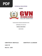 Physical Education Project Cover Page 1 | PDF