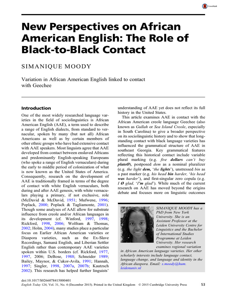 New Perspectives On African Am | PDF | English Language | Plural