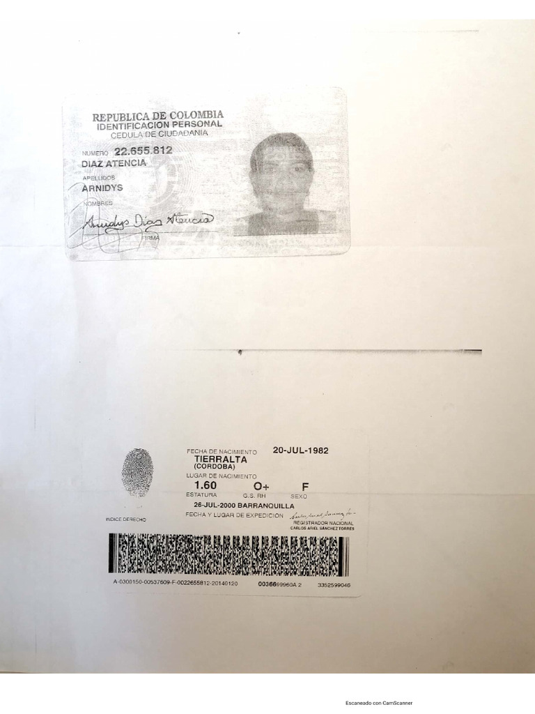 Fotocopia de La Cédula | PDF