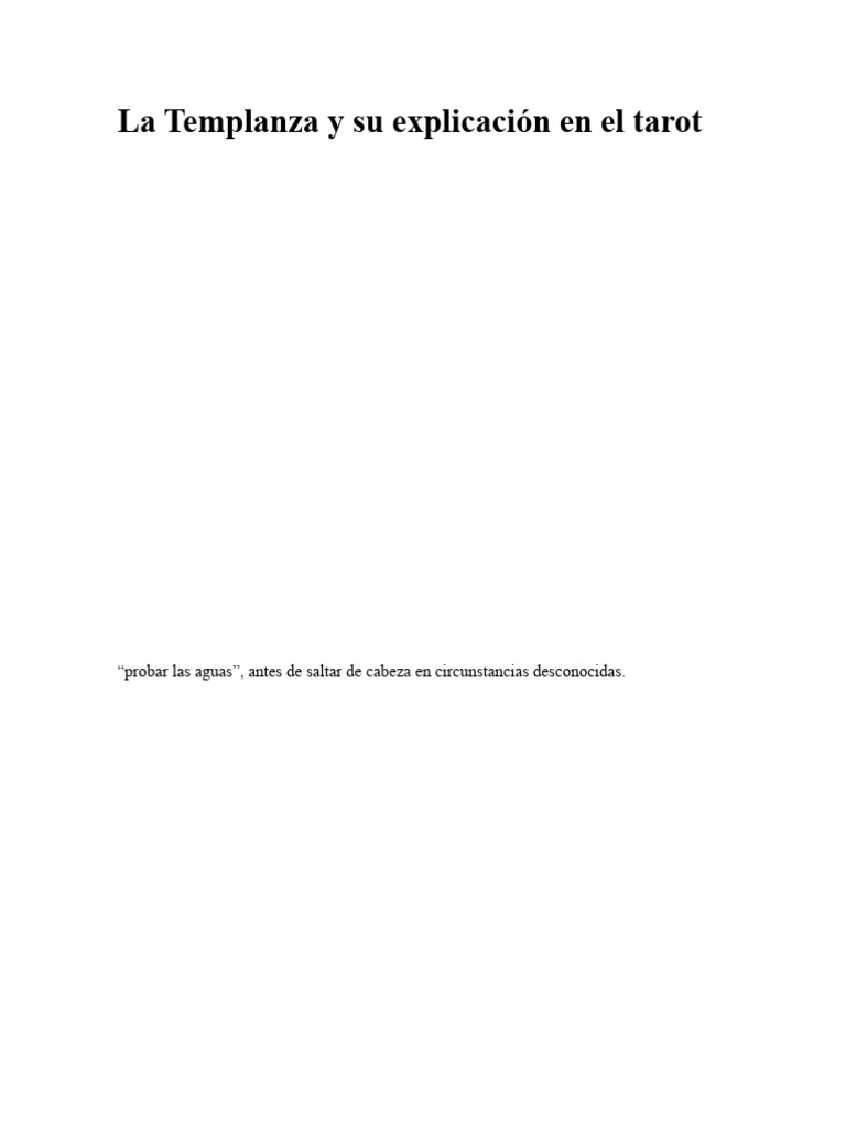 Xiv - La Templanza | PDF | Amor | Virtud