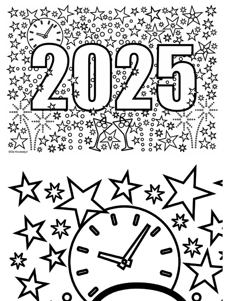 2025 Nieuwjaar Blockposter Voor 9 16 en 25 Personen de Knutseljuf | PDF