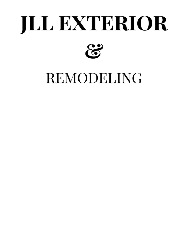 JLL Exterior & | PDF