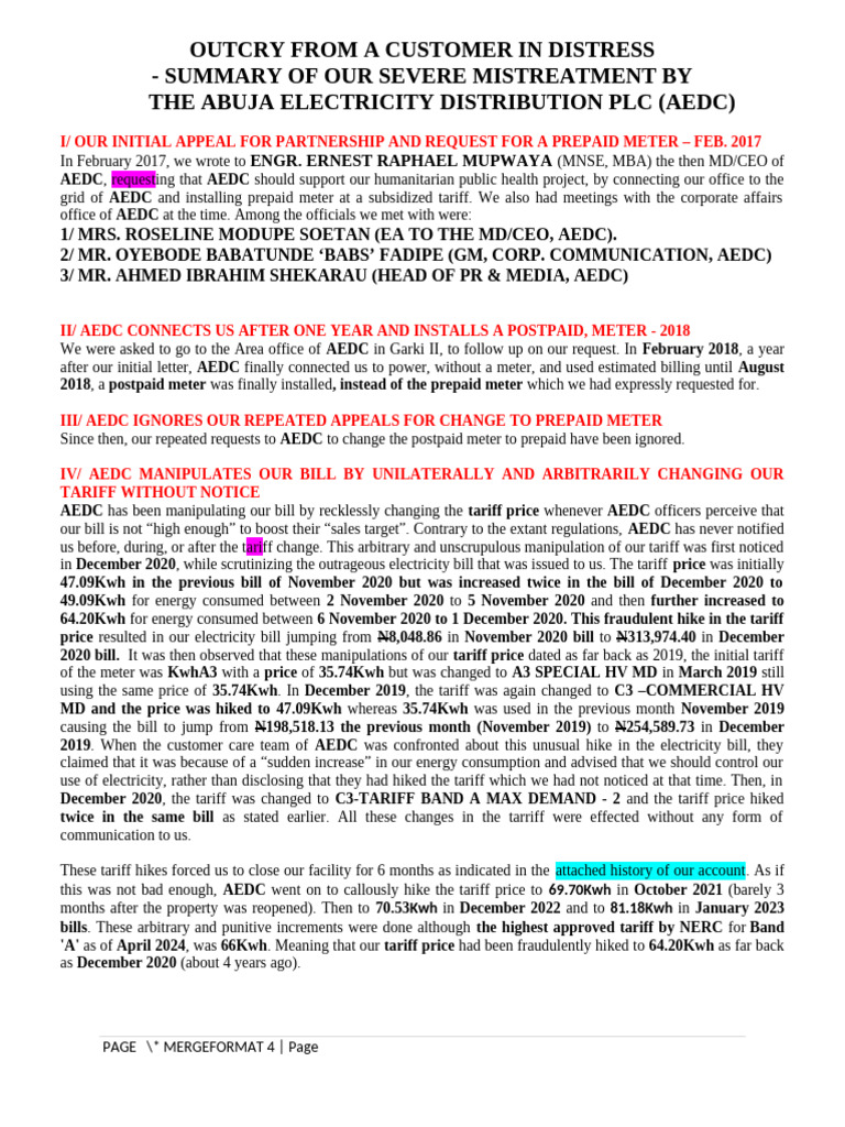 Summary of Aedc Case - Updated 3.0 | PDF