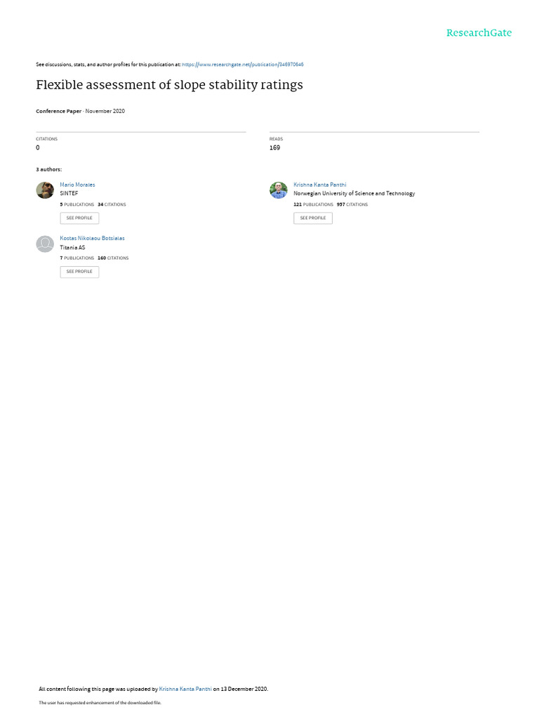 Flexibleassessmentofslopestabilityratings ISRM EUROCK 2020 091 | PDF