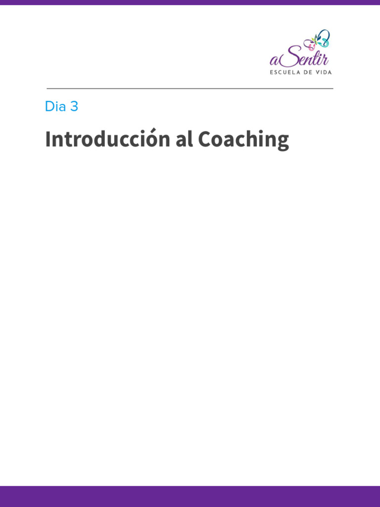 Dia 3 - Introduccion al Coaching | PDF | Amor Dia 3 - Introduccion al Coaching | PDF | Amor