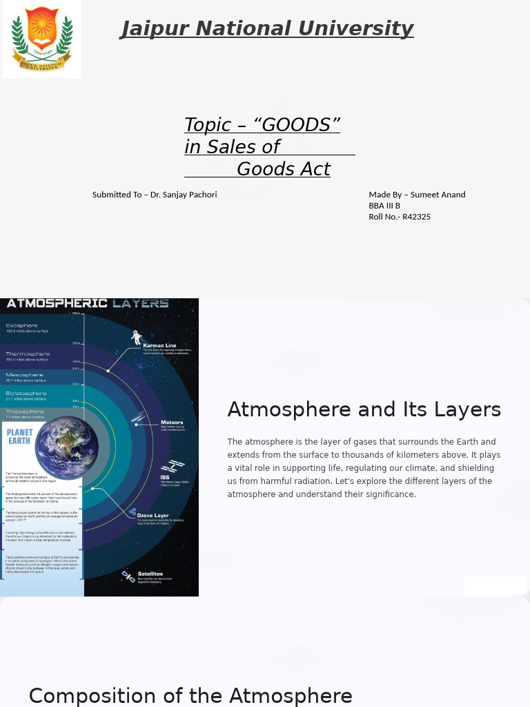 Atmosphere and Its Layers | PDF | Atmosphere Of Earth | Atmosphere
