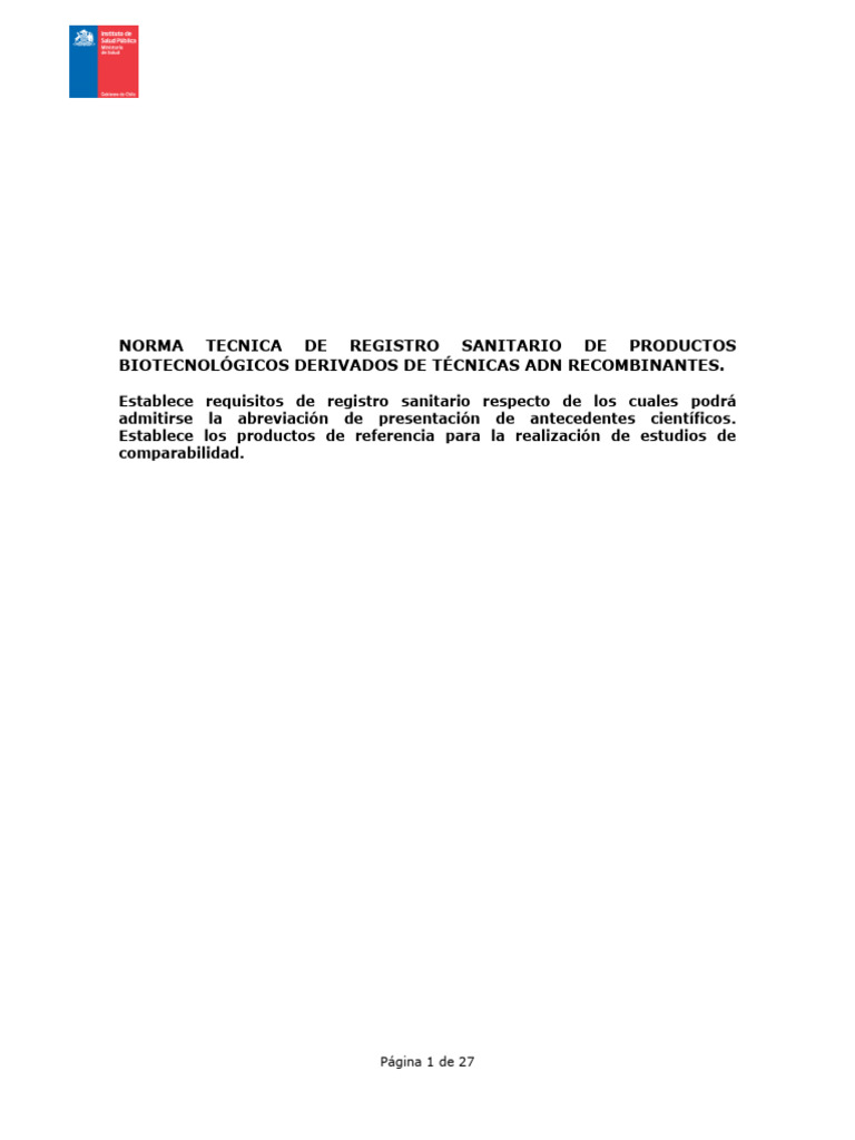 REGISTRO SANITARIO DE PRODUCTOS | PDF | Medicamentos con receta | Biotecnología