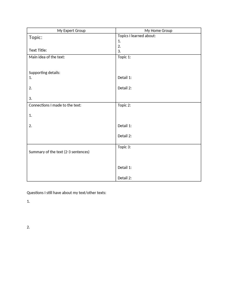 Document Analysis Template | PDF