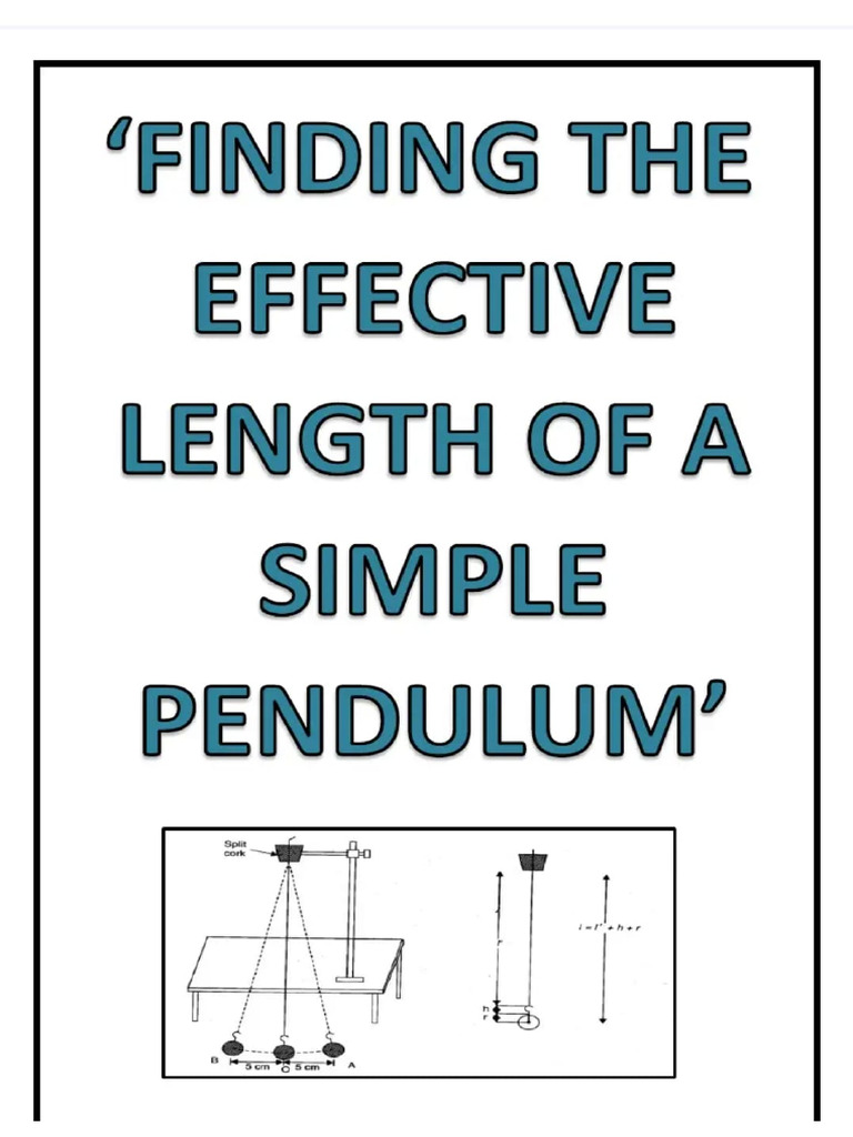 Simple Pendulum Experiment | PDF