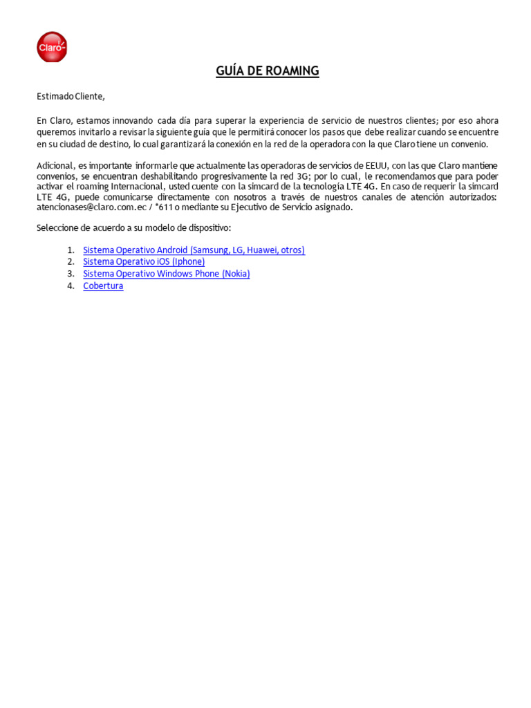 Roaming | PDF | África | 3 G Roaming | PDF | África | 3 G