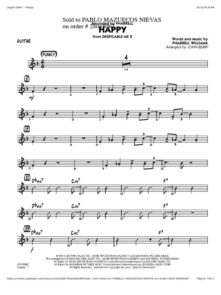 Happy - Guitar | PDF