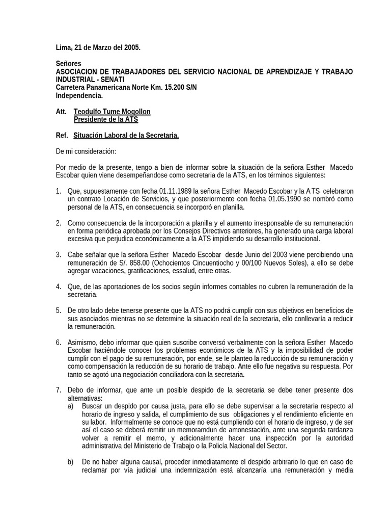 Carta Senati | PDF | Salario