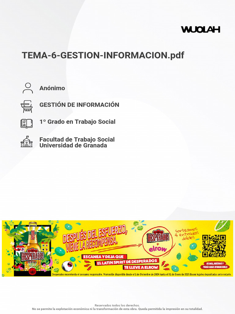 Wuolah Free TEMA 6 GESTION INFORMACION | PDF | Diccionario | Institución