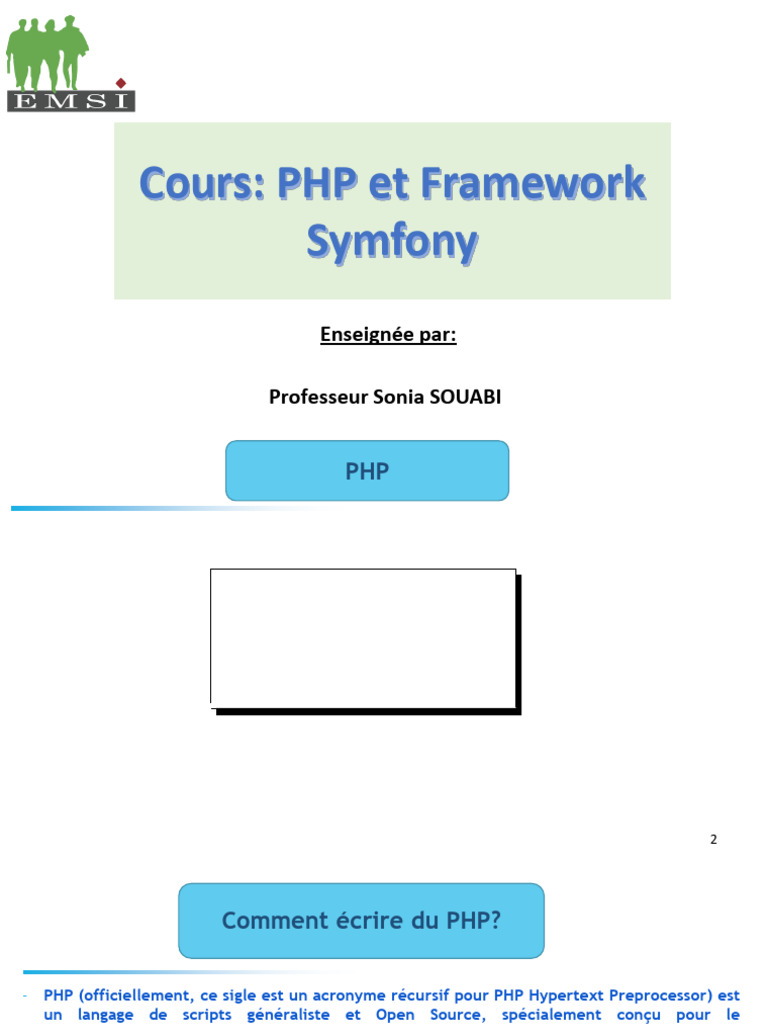 cours PHP | PDF | Classe (informatique) | PHP
