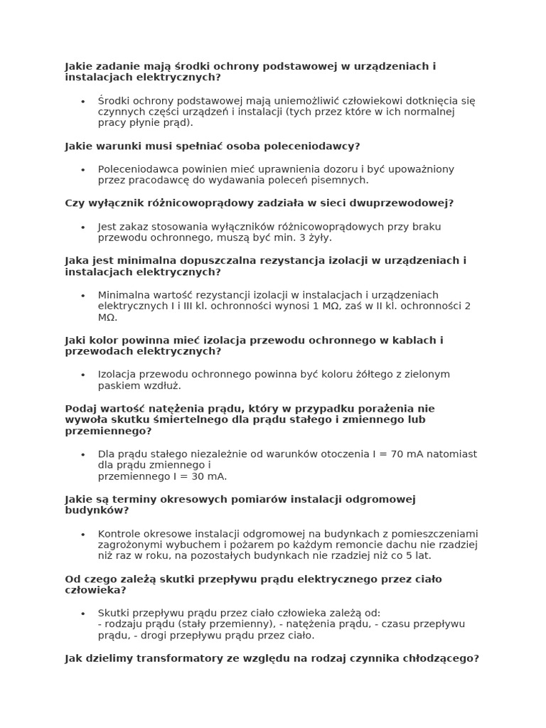 SEP - Przykładowe Pytania Z Odpowiedziami | PDF