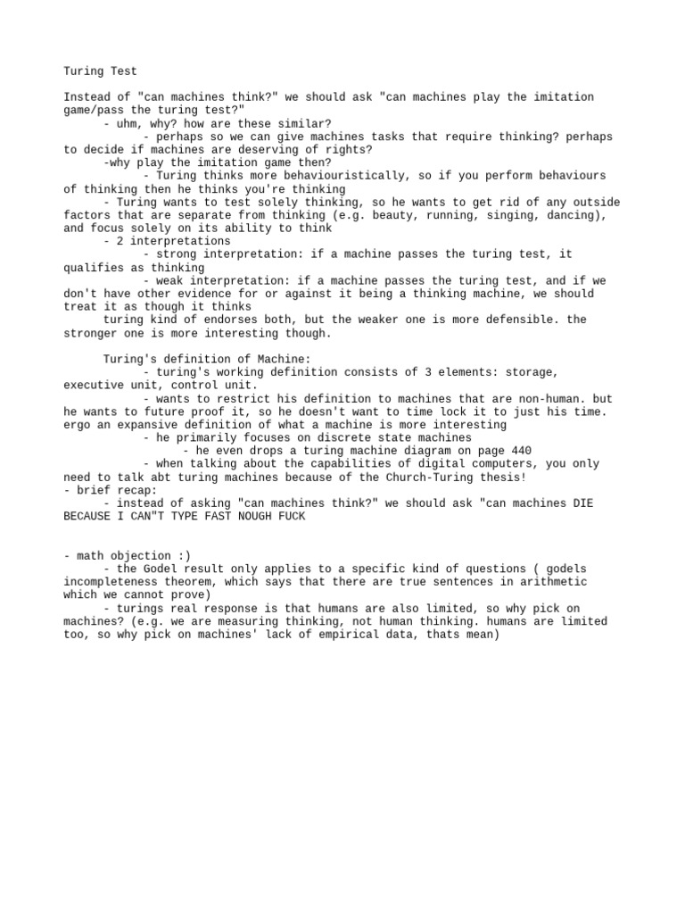 Turing Test | PDF