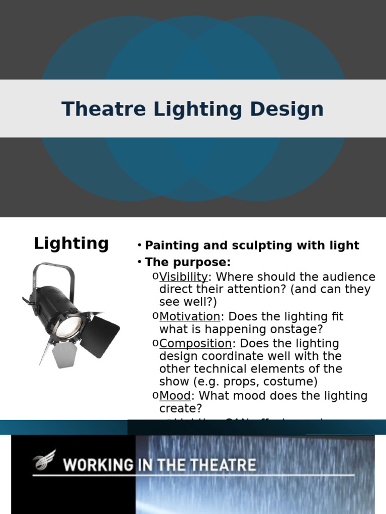 Theatre Lighting and Sound Notes | PDF