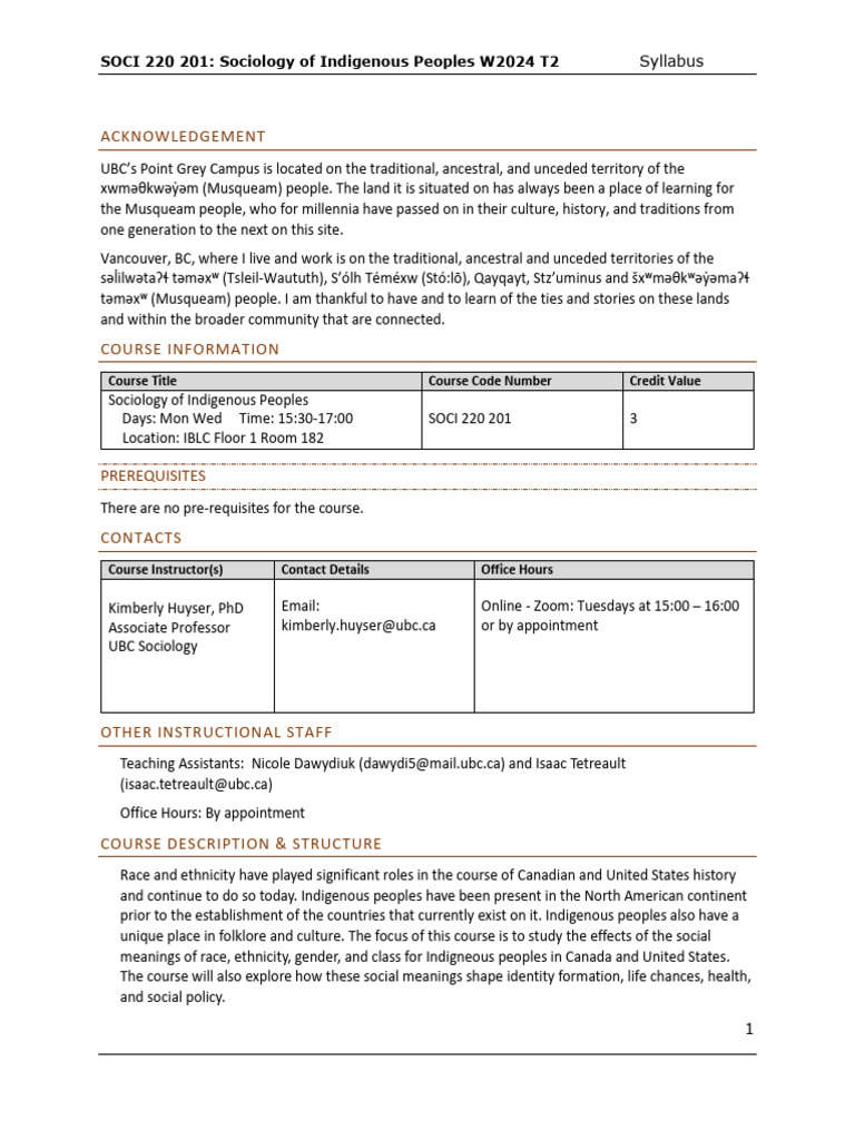 SOCI 220 Syllabus | PDF | Academic Dishonesty | Citation