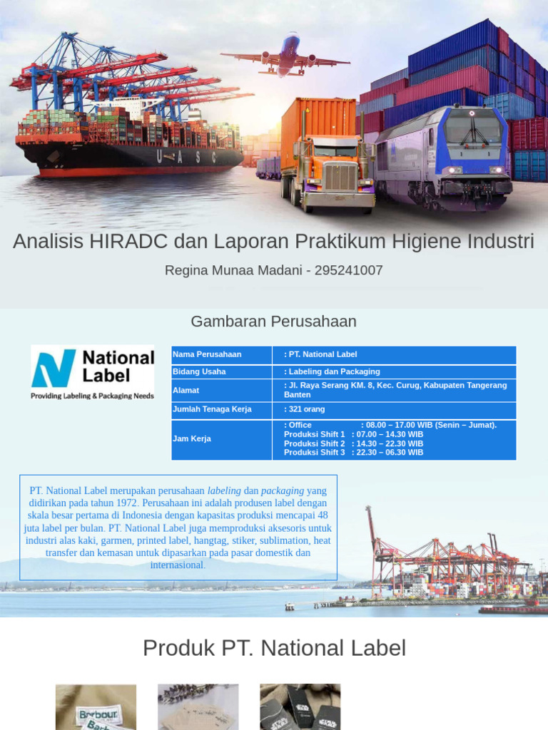 Analisis HIRADC di PT National Label | PDF