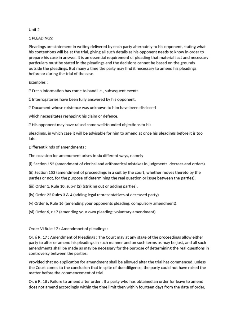 Unit 21 | PDF | Lawsuit | Pleading