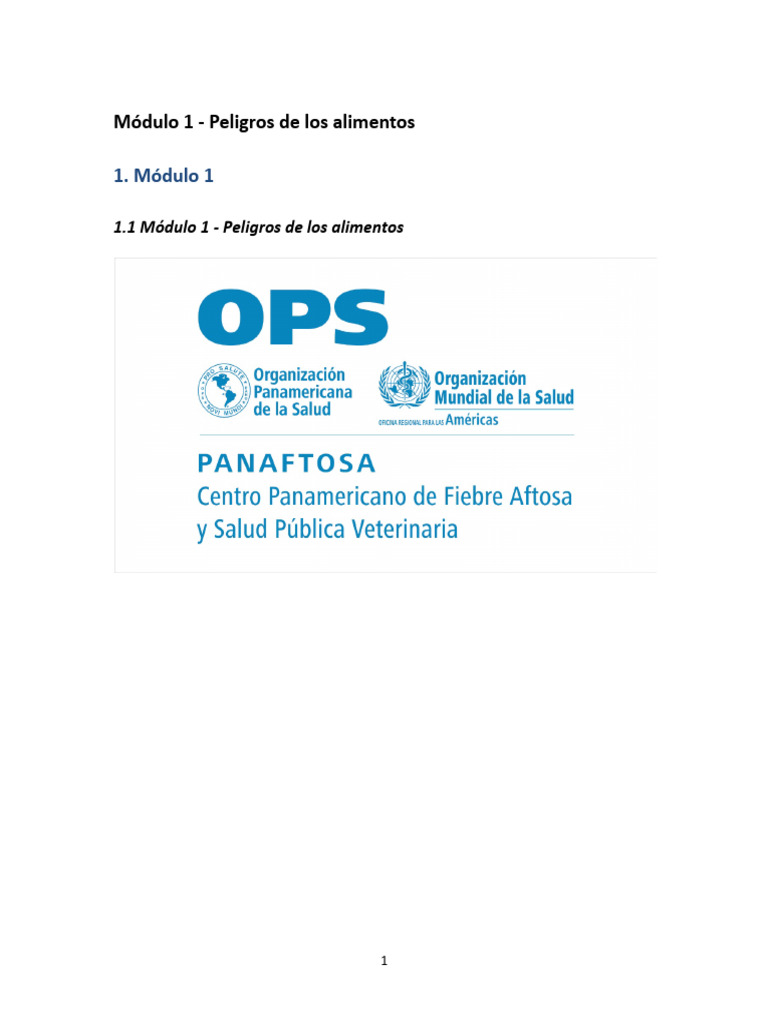 Manipuladores de Alimentos 2020 Modulo 1 | PDF | Alimentos | Toxina