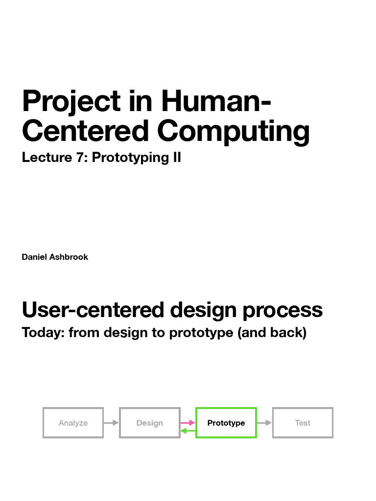 Lecture 7-Prototyping II | PDF | Augmented Reality | Prototype