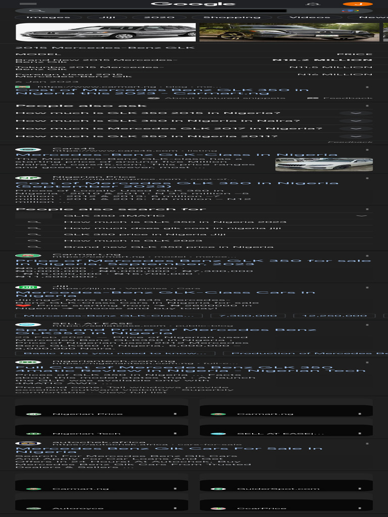 2015 Mercedes GLK Prices in Nigeria | PDF | Mercedes Benz | Vehicles