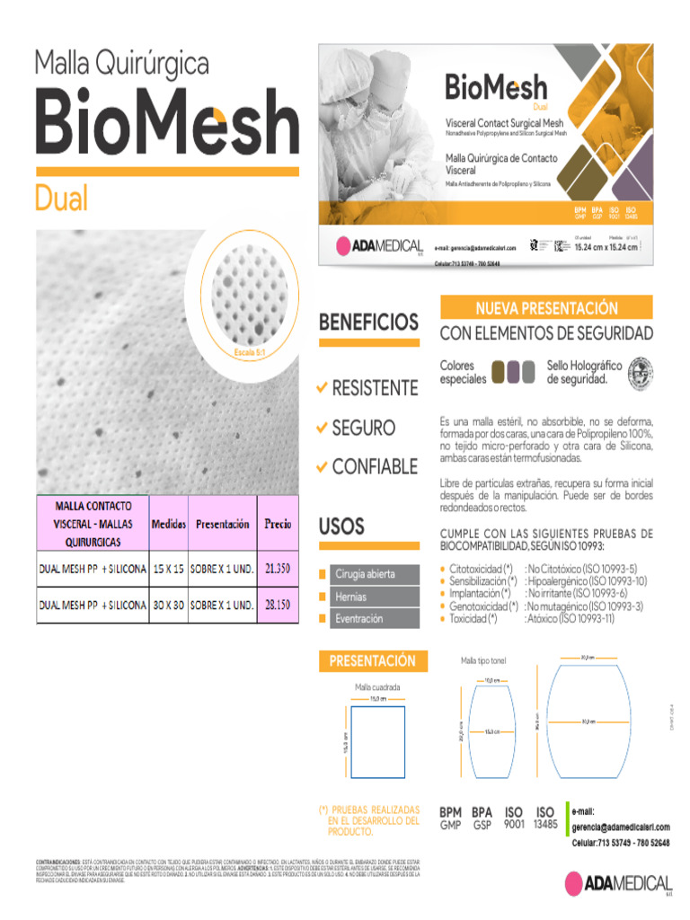 Biomesh - Contacto Visceral Yesenia | PDF | Materiales