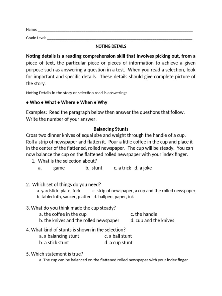 Noting Details | PDF