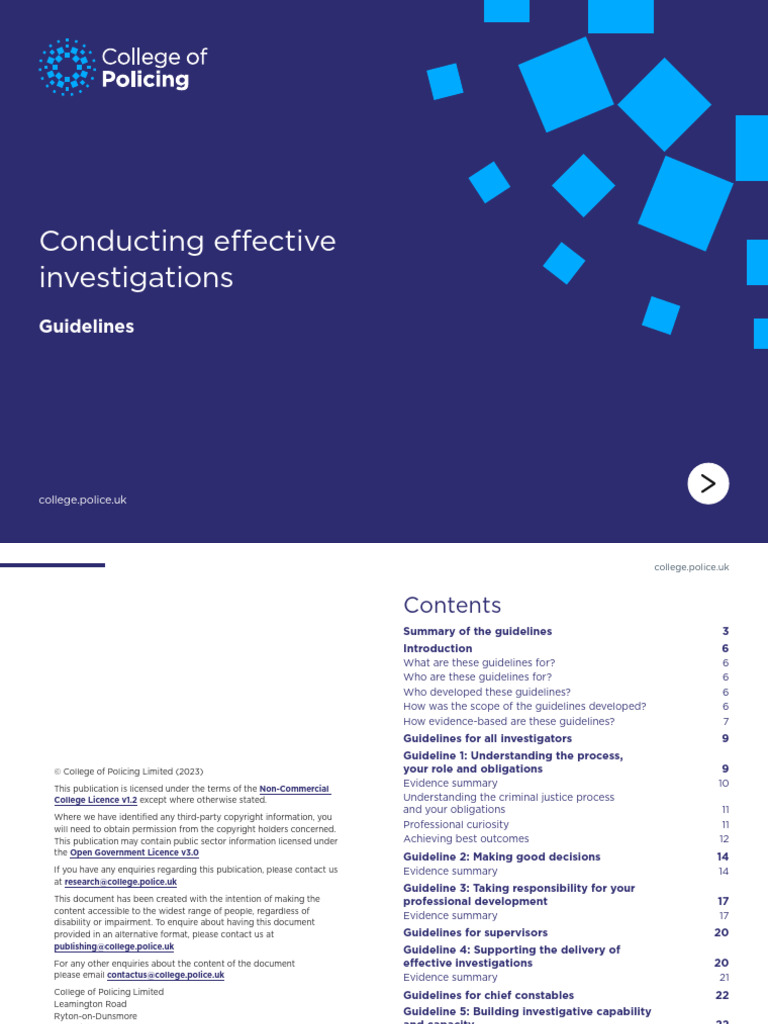 Conducting Effective Investigations Guidelines | PDF | Prosecutor | Bias